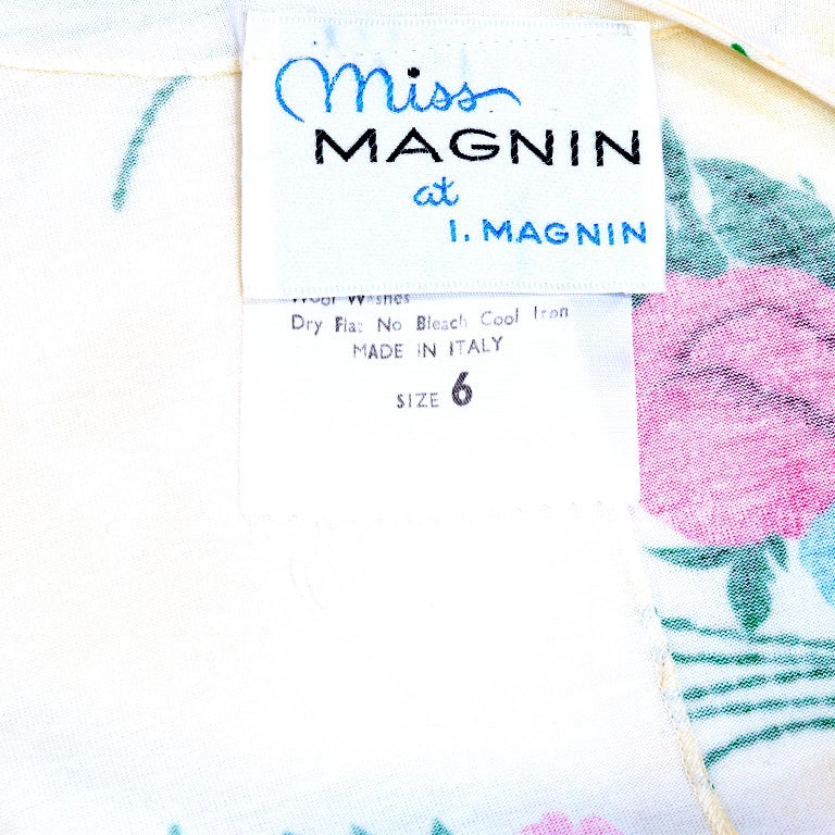 1970s Vintage Diane Von Furstenberg for Miss Magnin Floral 2 Pc Wrap ...