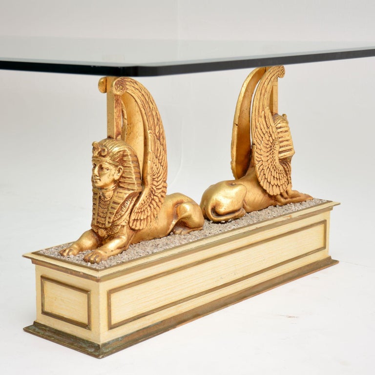 1970's Vintage Egyptian Inspired Coffee Table For Sale at 1stDibs