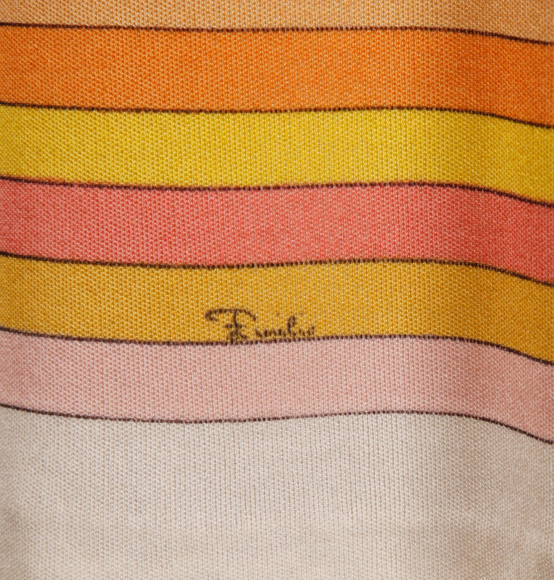 1970s Vintage Emilio Pucci Silk Jersey Knit Dress- Signed For Sale at ...