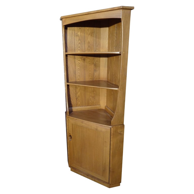 1970's Vintage Ercol Windsor Corner Unit / Cupboard Made from Blond Elm ...