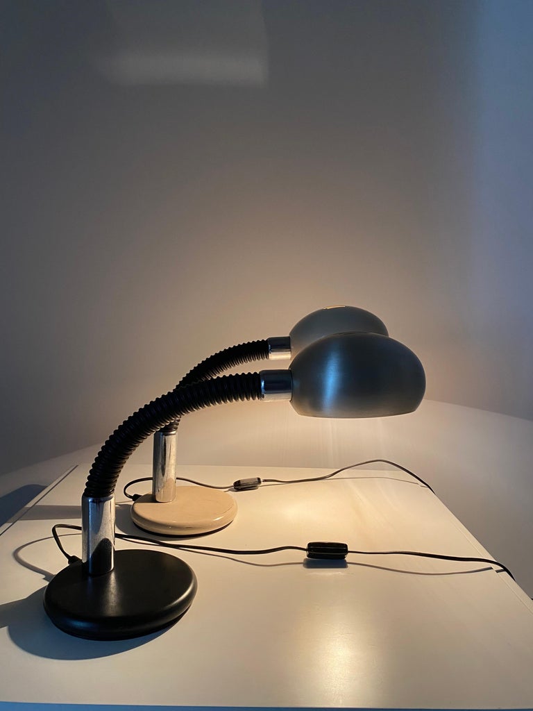 1970s Vintage Flexible Table Lamps, Set of Two, Gammalux, Italy For ...
