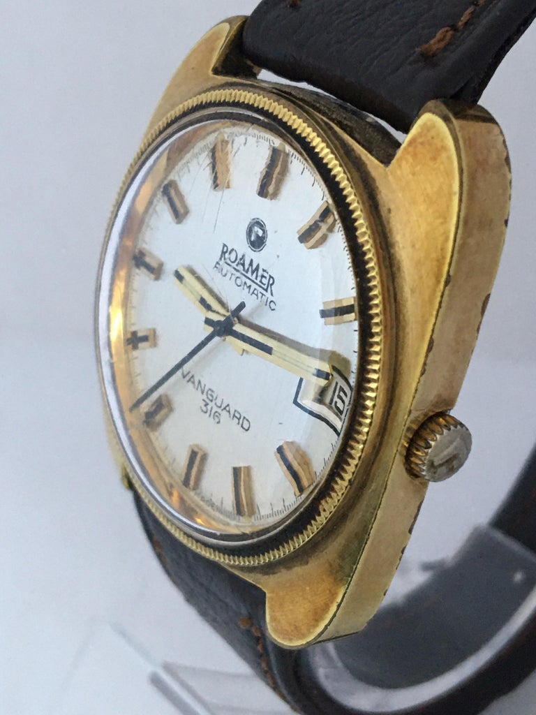 1970s vintage Gold-Plated / Stainless Steel Roamer Automatic Vanguard ...