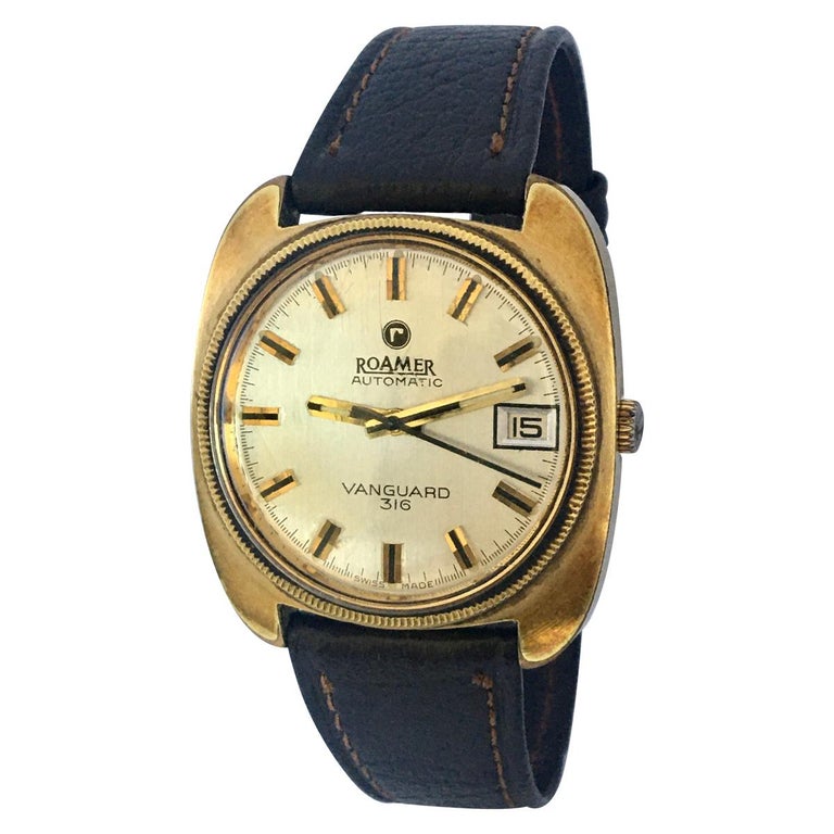 1970s vintage Gold-Plated / Stainless Steel Roamer Automatic Vanguard ...