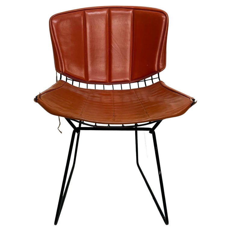 1970s Vintage Harry Bertoia for Knoll Black Wire Side Chair For Sale at ...