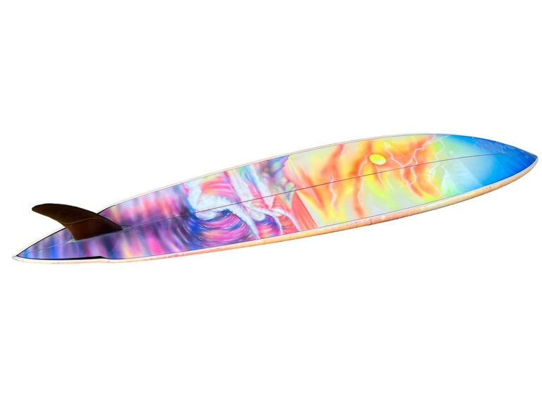 1970s Vintage Hot Buttered Wave Mural Surfboard by Terry Fitzgerald at ...