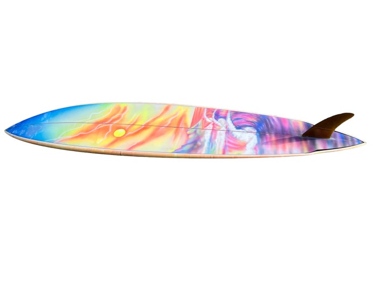 1970s Vintage Hot Buttered Wave Mural Surfboard by Terry Fitzgerald at ...