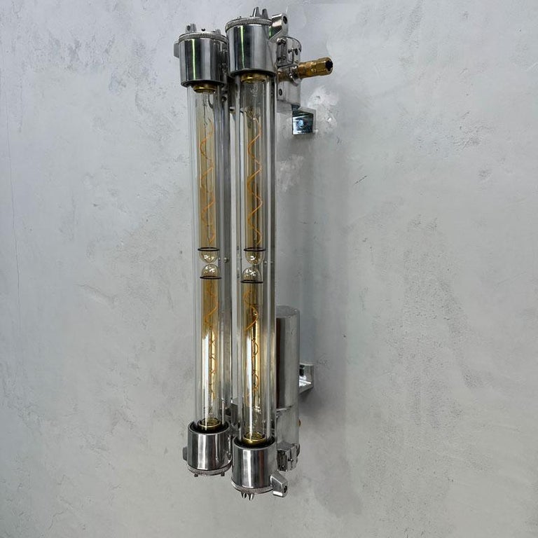 1970's Vintage Industrial Flameproof Strip Light with Edison LED Tubes ...