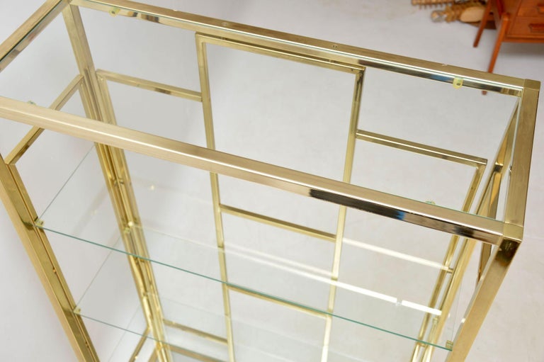 1970s Vintage Italian Brass Display Cabinet at 1stDibs | brass display ...