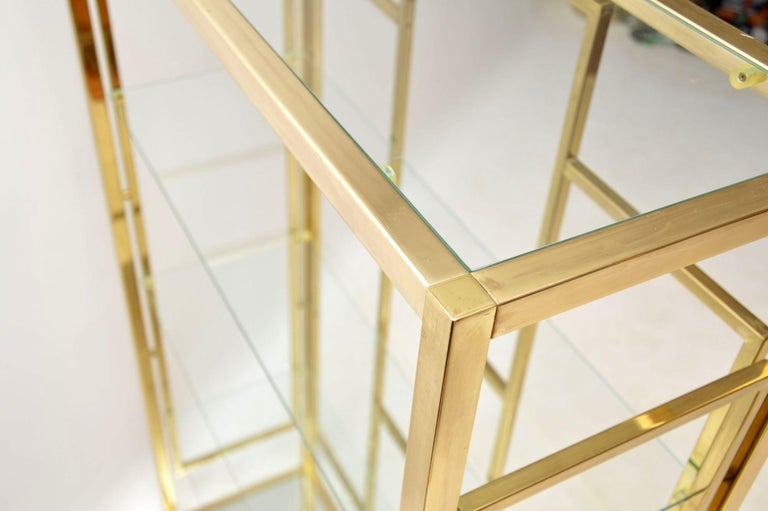 1970s Vintage Italian Brass Display Cabinet at 1stDibs | brass display ...