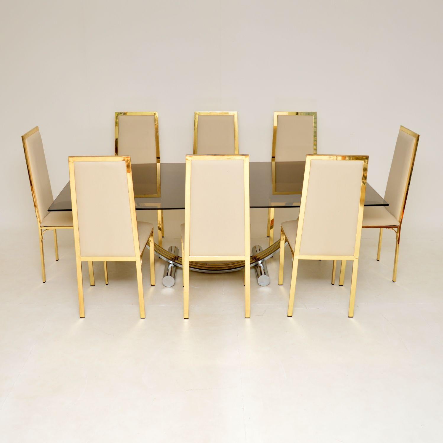 1970's Vintage Italian Dining Table and Chairs by Zevi at 1stDibs
