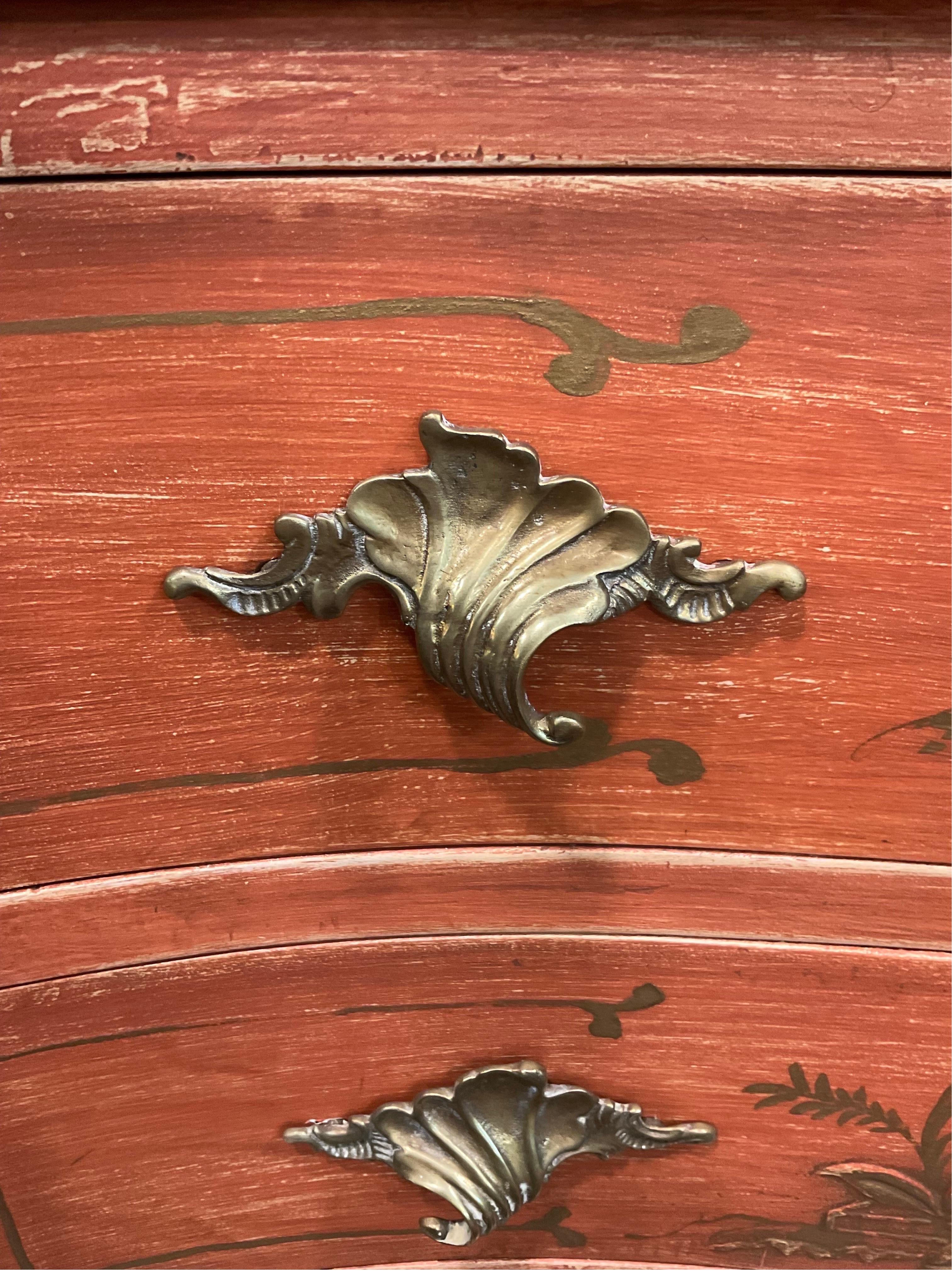 1970s Vintage Karges Chinoiserie Secretary For Sale at 1stDibs