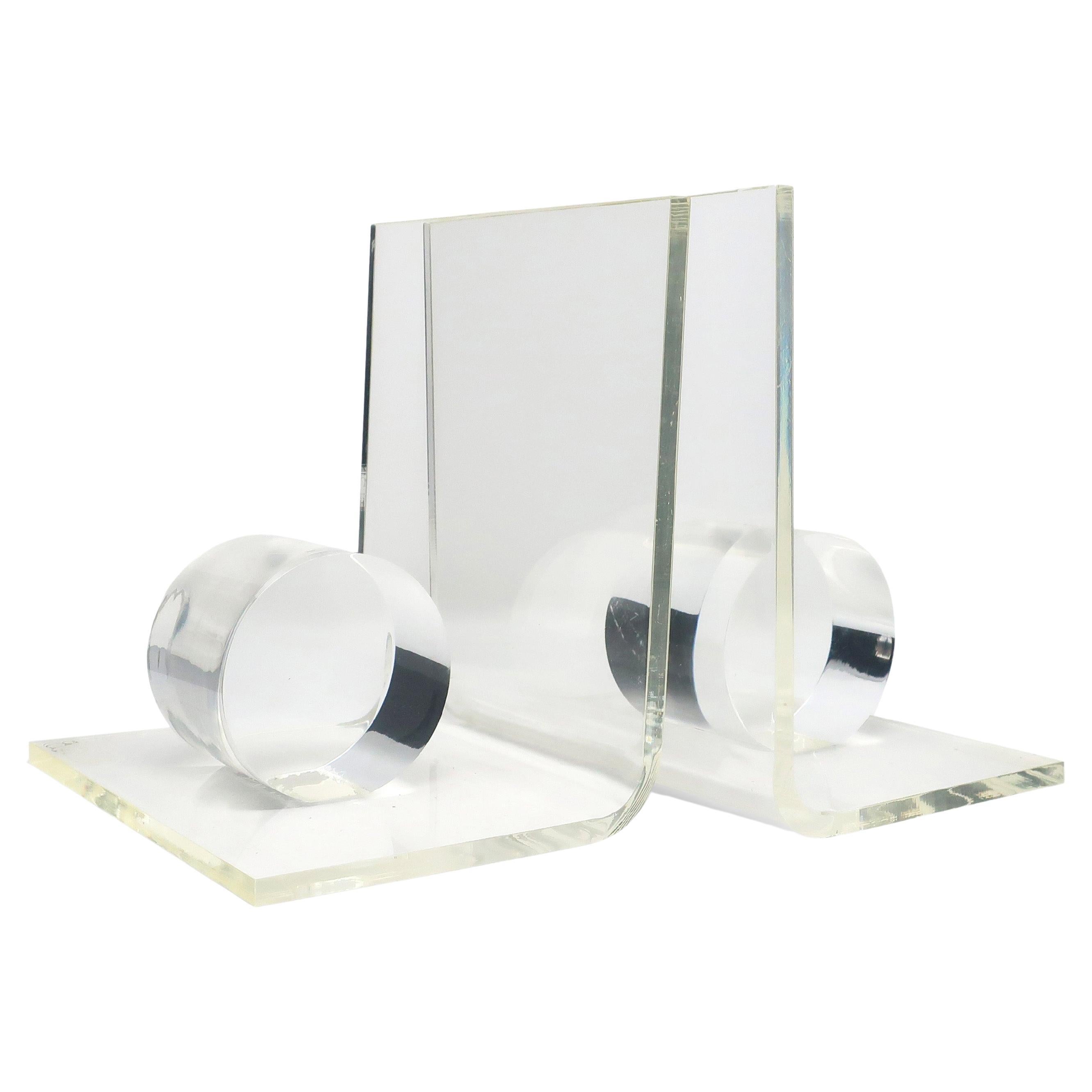 Vintage Modern Astrolite Products Lucite Arched Bookends For Sale at ...