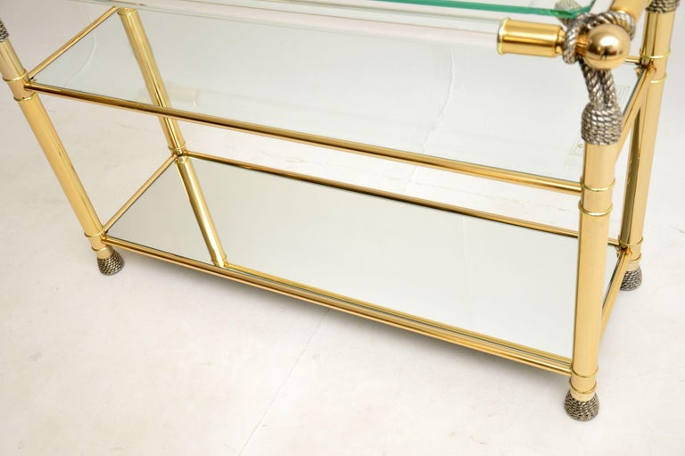 1970's Vintage Lucite and Gold Leaf Console Table by Curvasa For Sale ...