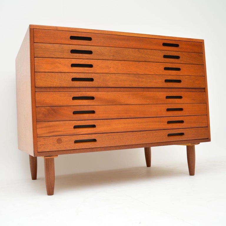 1970s Vintage Mahogany Architects Plan Chest of Drawers at 1stDibs ...