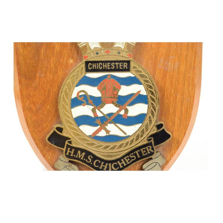 1970s Vintage Nautical Emblem Dedicated to the Ship MHS Chichester Hong ...
