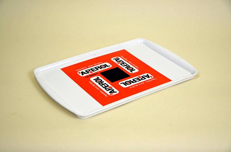 1970s Vintage Plastic Italian Aperol Bar Tray For Sale at 1stDibs