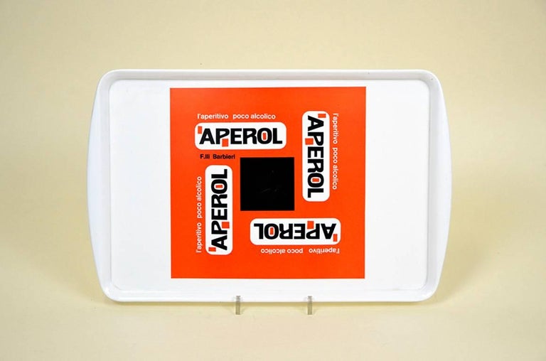 1970s Vintage Plastic Italian Aperol Bar Tray For Sale at 1stDibs