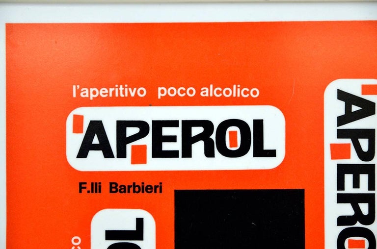 1970s Vintage Plastic Italian Aperol Bar Tray For Sale at 1stDibs