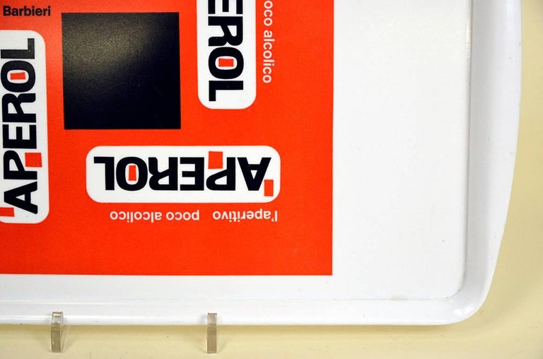 1970s Vintage Plastic Italian Aperol Bar Tray For Sale at 1stDibs
