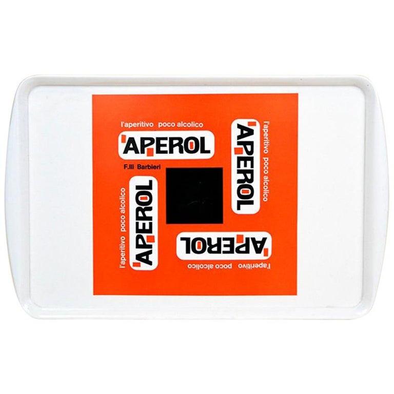1970s Vintage Plastic Italian Aperol Bar Tray For Sale at 1stDibs
