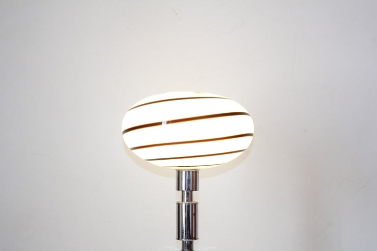 Vintage Table Lamp with Zebra Murano Glass, Italy 1970s For Sale at 1stDibs