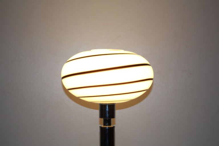 Vintage Table Lamp with Zebra Murano Glass, Italy 1970s For Sale at 1stDibs