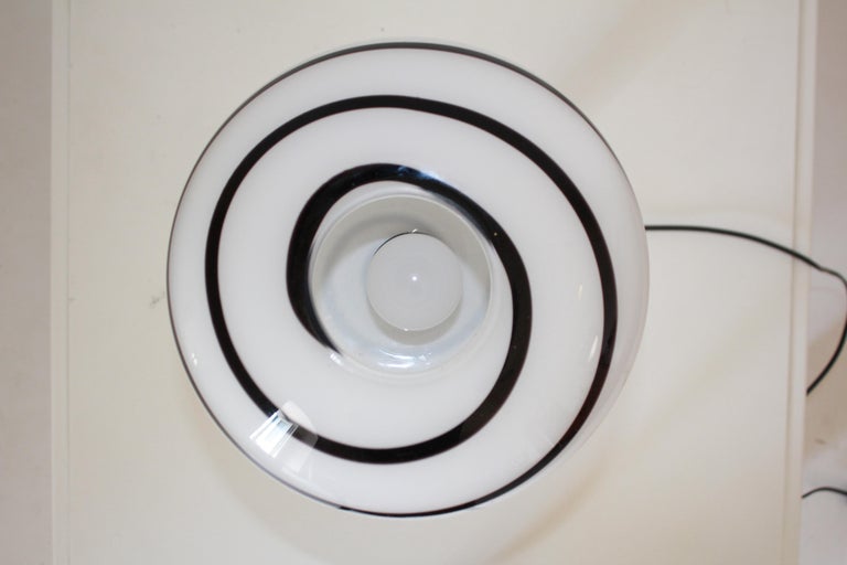 Vintage Table Lamp with Zebra Murano Glass, Italy 1970s For Sale at 1stDibs