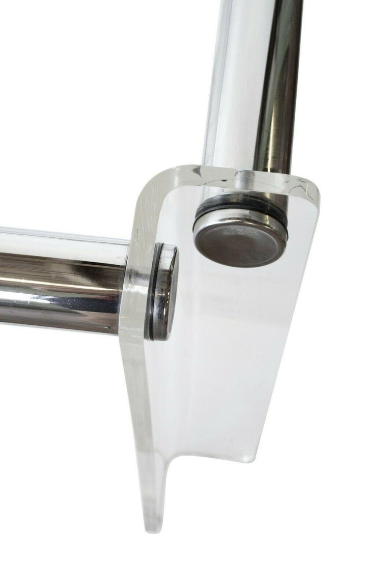 1970's Vintage Tubular Chrome and Lucite Dining Table 72 x 42 For Sale ...