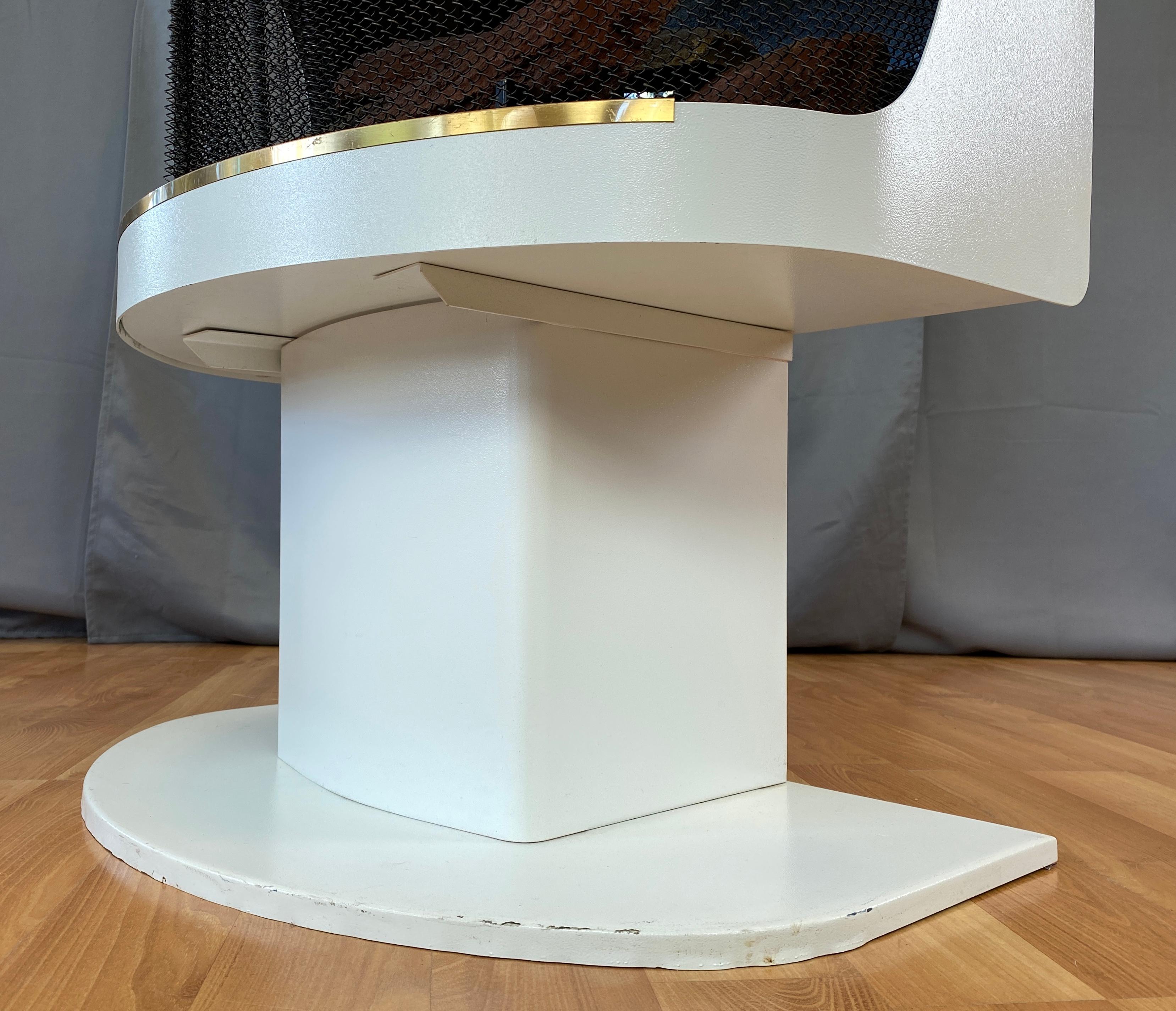 1970s White Mastercraft Metal Freestanding Smokeless Fireplace at ...