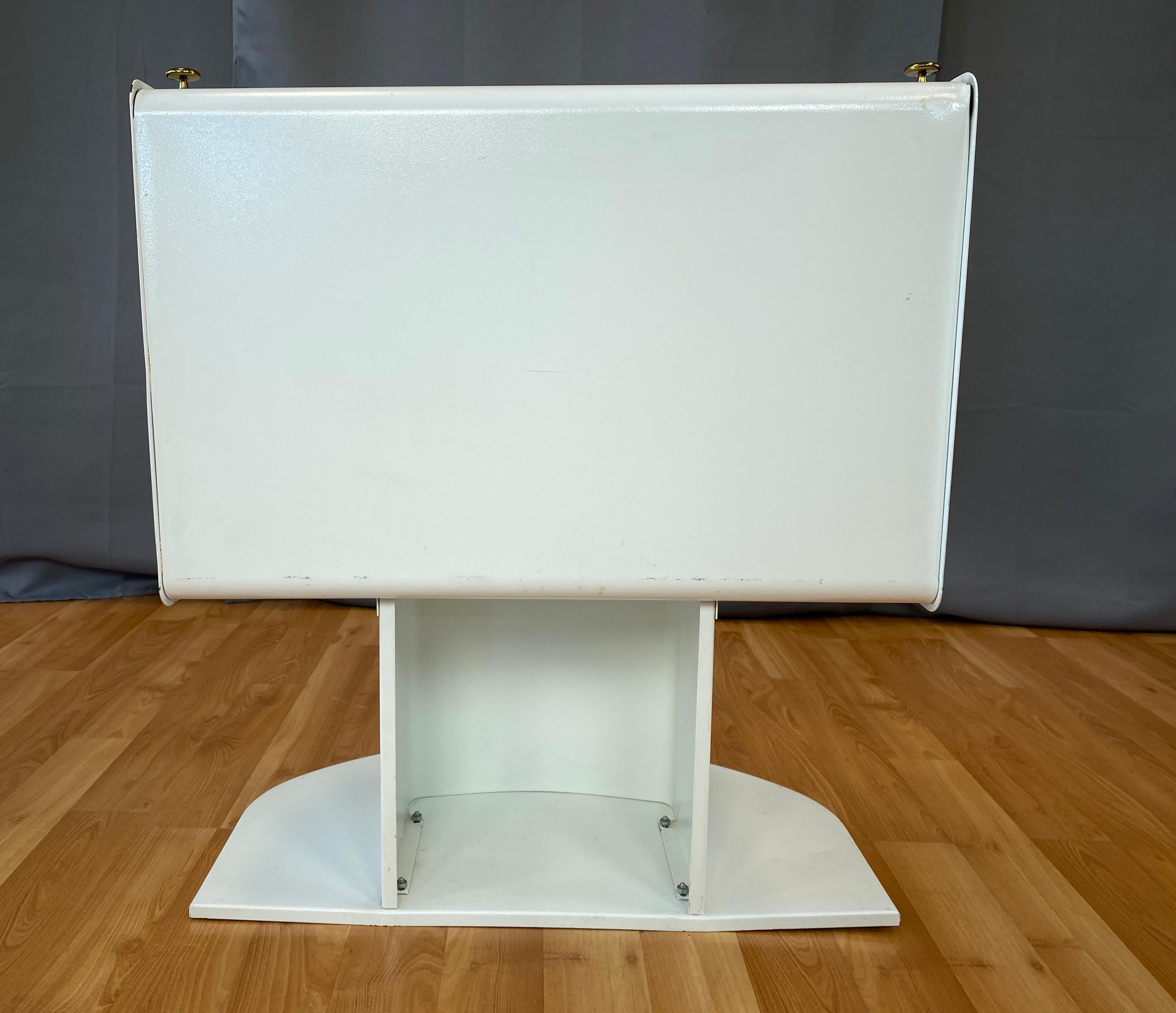 1970s White Mastercraft Metal Freestanding Smokeless Fireplace at ...