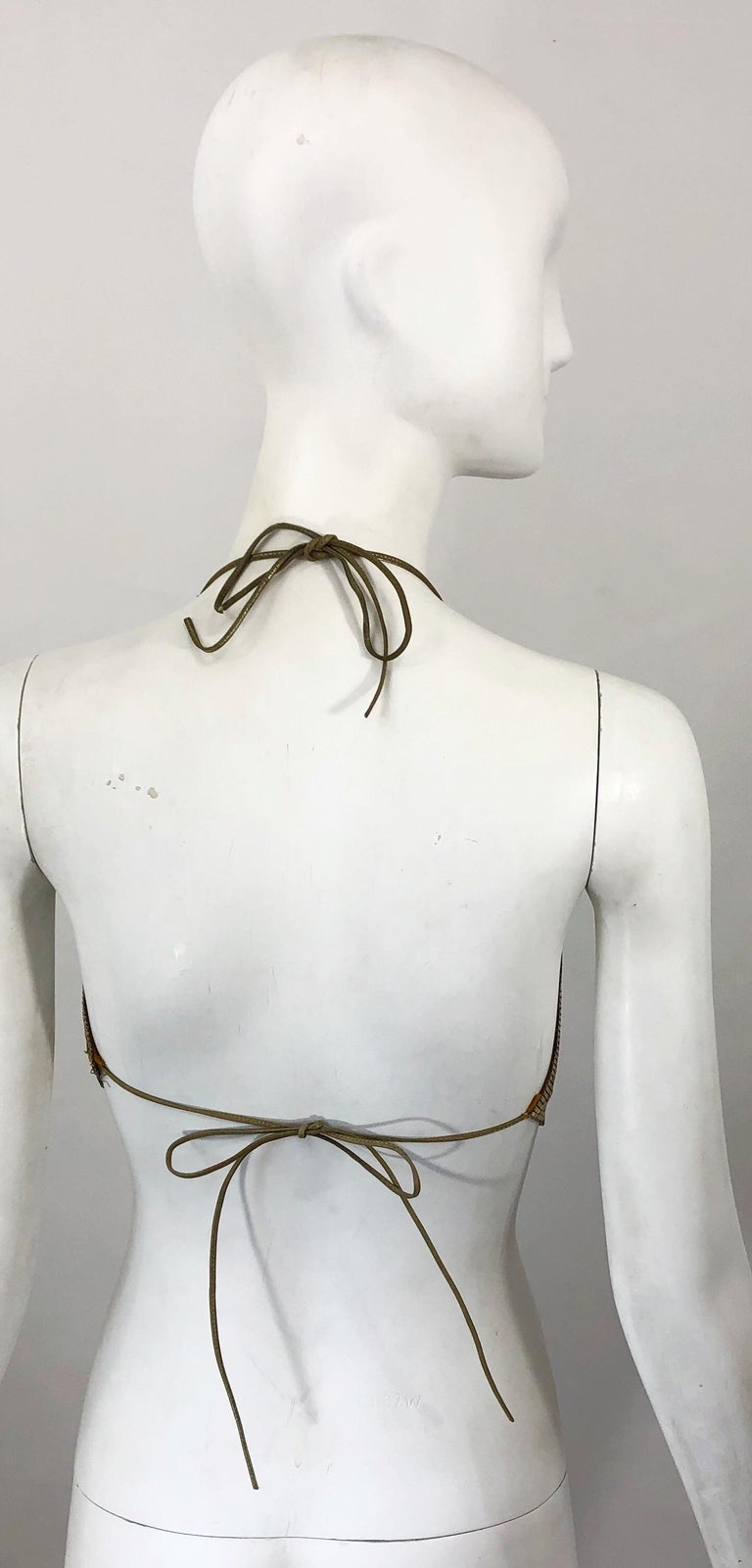 1970s Whting And Davis Gold Chain Mail Metal Mesh Vintage 70s Disco