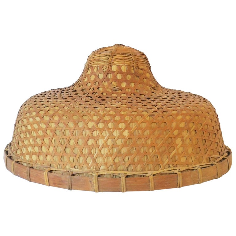 1970s Wicker Cane Hat at 1stDibs
