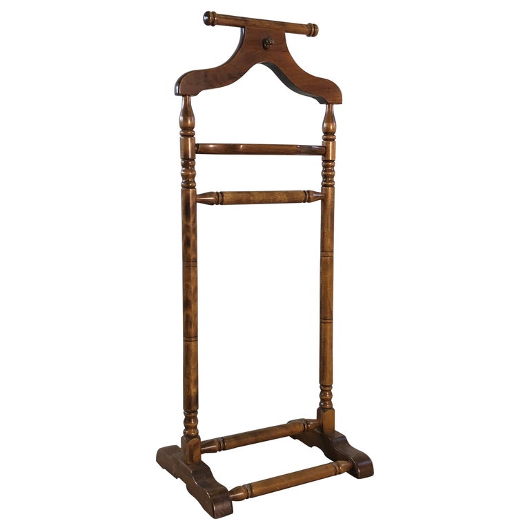 1970s Wood Bedroom Valet Stand For Sale at 1stDibs