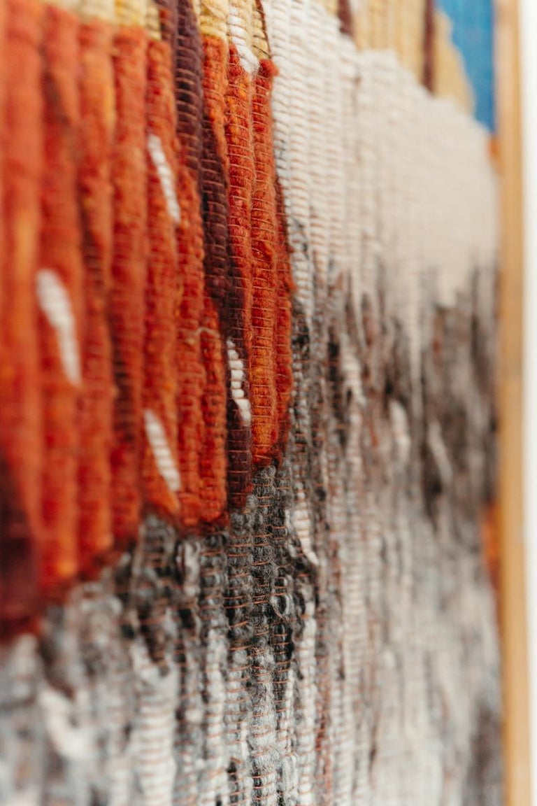 1970's wooden framed tapestry For Sale at 1stDibs