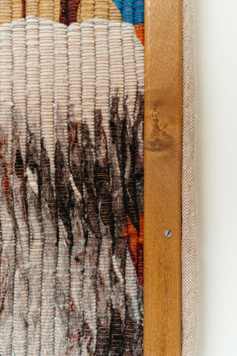 1970's wooden framed tapestry For Sale at 1stDibs