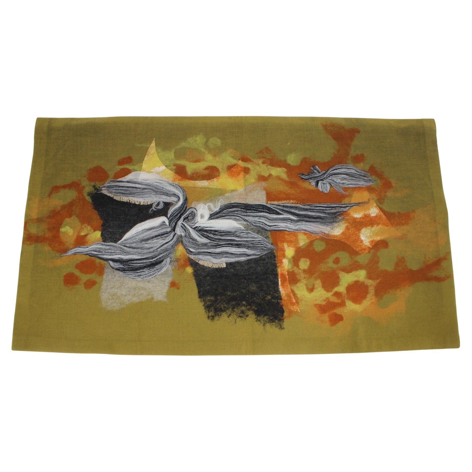 1970s Wool Tapestry Art Protis, Czechoslovakia at 1stDibs