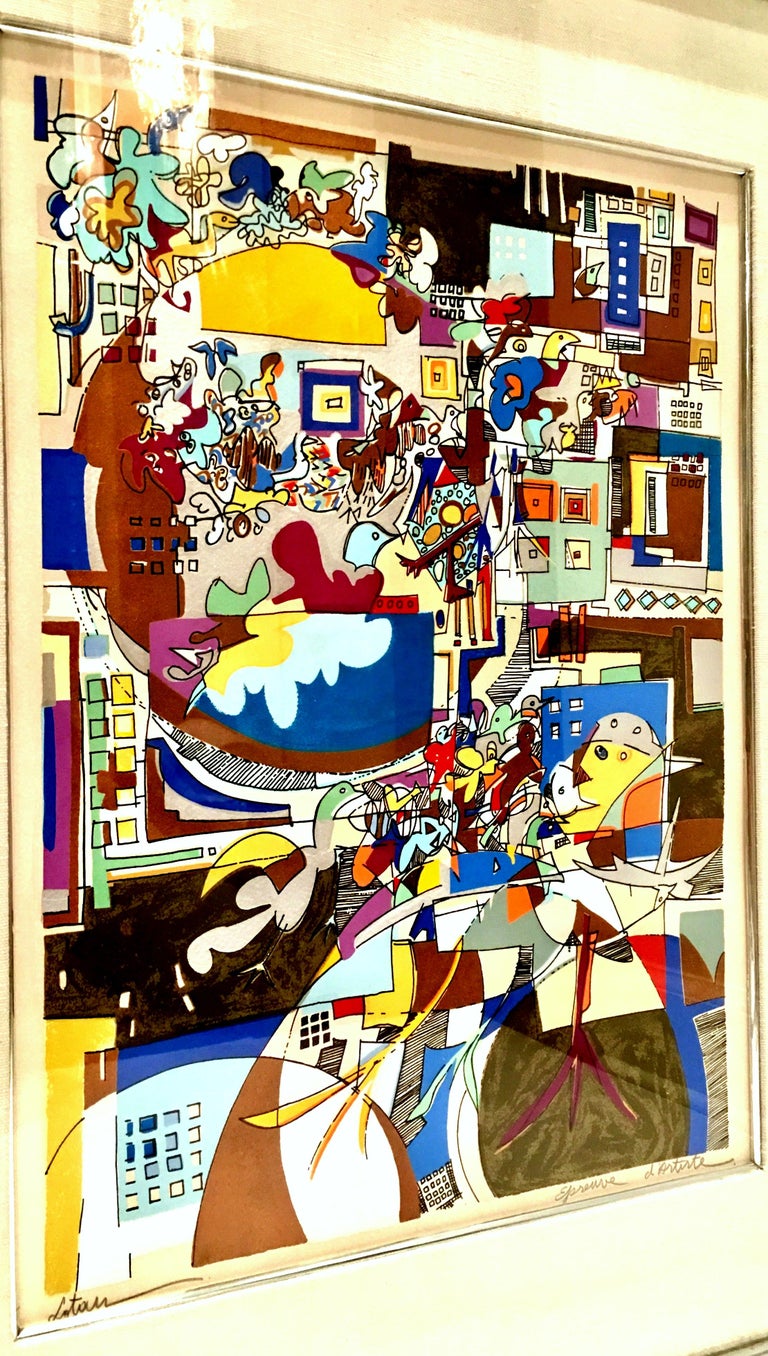 1970s "Yearn for Peace" Lithograph by, Yona Lotan Signed Artist Proof ...