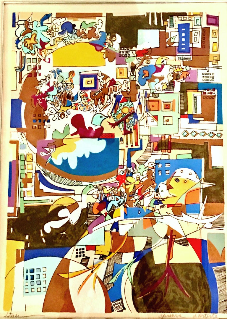 1970s "Yearn for Peace" Lithograph by, Yona Lotan Signed Artist Proof ...