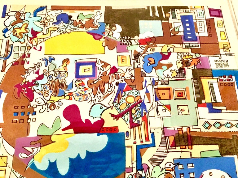 1970s "Yearn for Peace" Lithograph by, Yona Lotan Signed Artist Proof ...