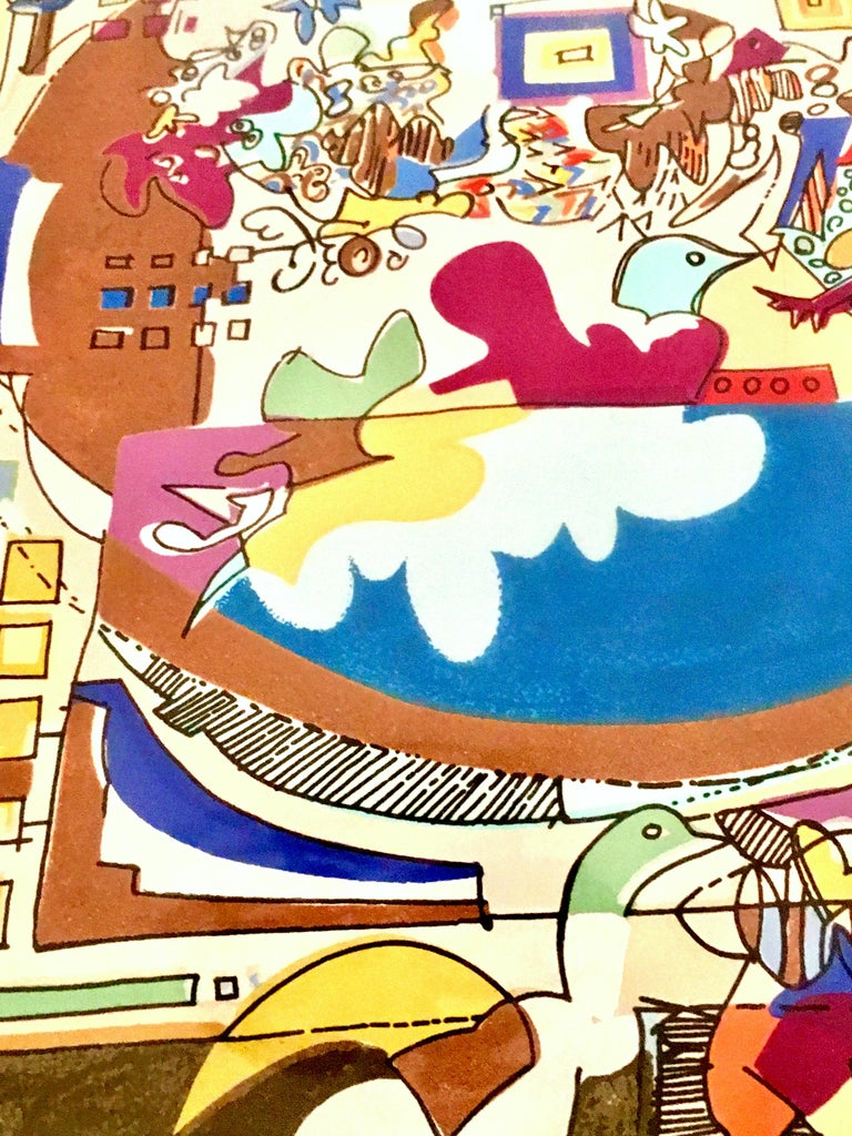 1970s "Yearn for Peace" Lithograph by, Yona Lotan Signed Artist Proof ...