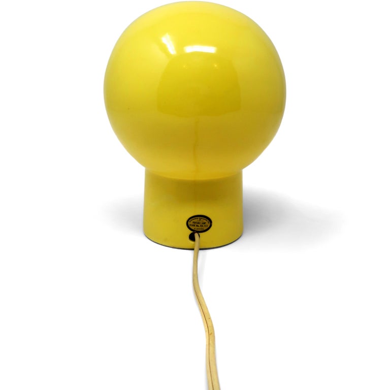 1970s Yellow Space Age Eyeball Table Lamp For Sale at 1stDibs