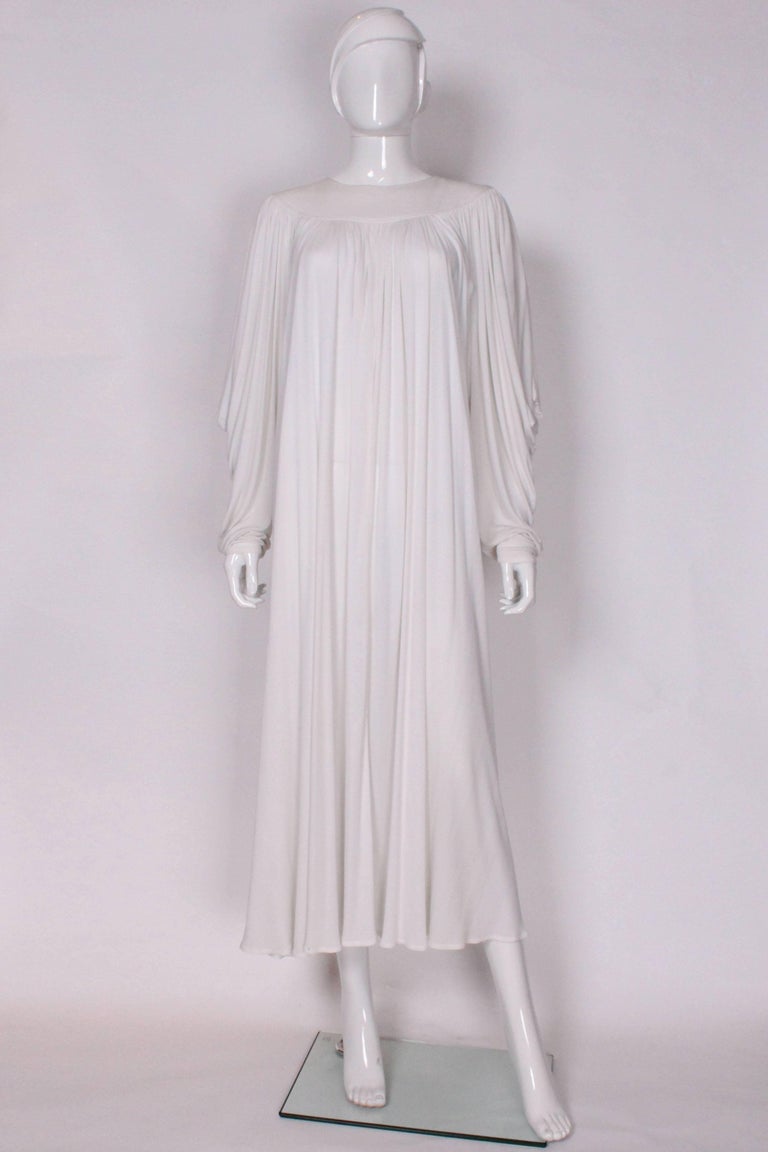 1970s Yuki London White Gown at 1stDibs