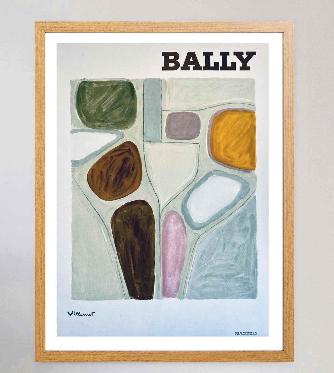1971 Bally, Abstract Original Vintage Poster For Sale at 1stDibs