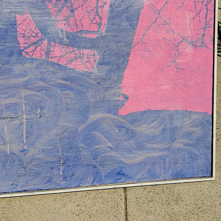 1971 Original Oil on Canvas by Artist Bruce Hasselle, Signed and Dated ...