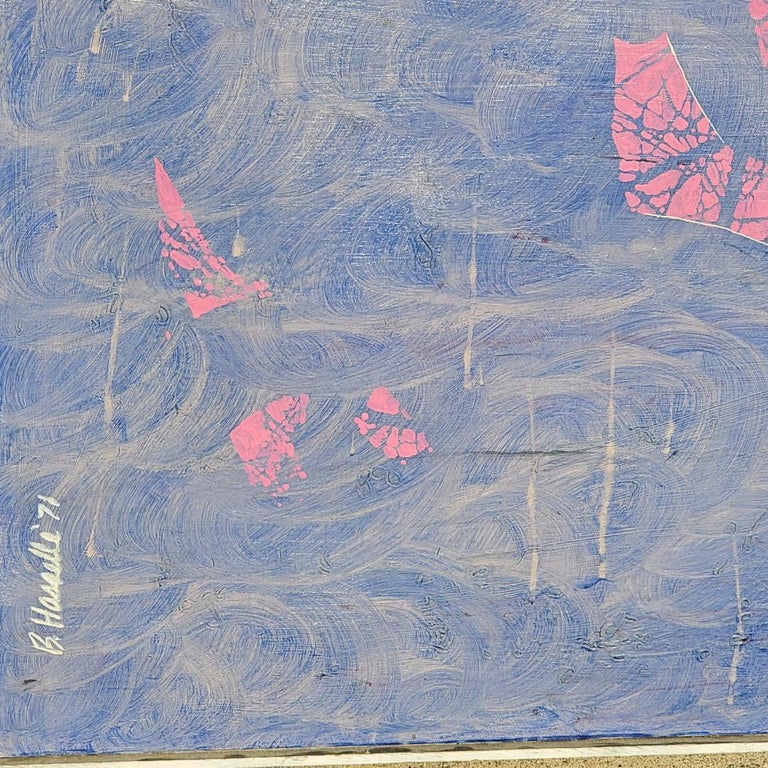 1971 Original Oil on Canvas by Artist Bruce Hasselle, Signed and Dated ...