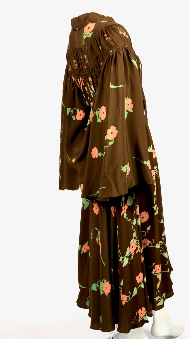 1971 OSSIE CLARK for QUORUM dress with 'Busy Lizzie' print by CELIA ...