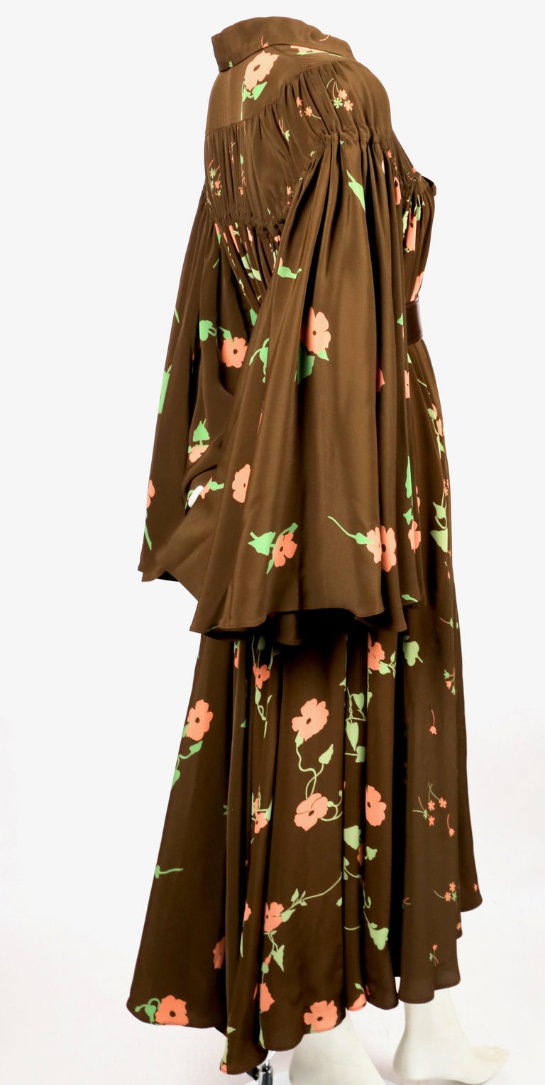 1971 OSSIE CLARK for QUORUM dress with 'Busy Lizzie' print by CELIA ...