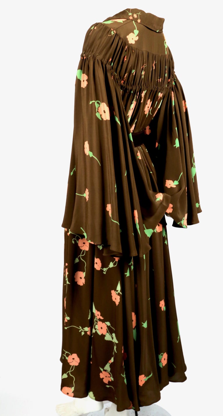 1971 OSSIE CLARK for QUORUM dress with 'Busy Lizzie' print by CELIA ...