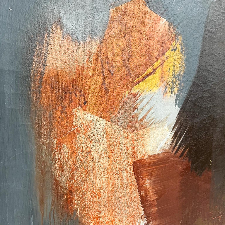 1972 Abstract Oil on Canvas Massive Artwork B. T. Kim 72 Painting For ...