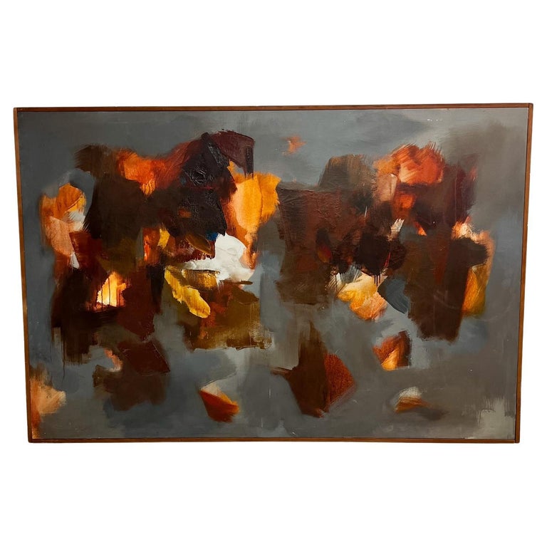 1972 Abstract Oil on Canvas Massive Artwork B. T. Kim 72 Painting For ...